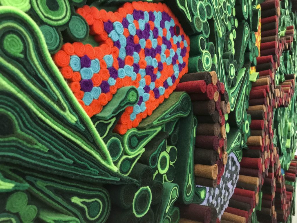 Xander Griffith’s Imaginative Fiber Journey in Concourse B – PDX Art